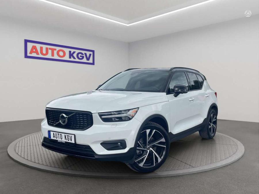 White Volvo XC40 2019 in Vilnius, with an engine capacity of 2.00 L and mileage of 48 thousand km for 23999 €, photo 1 on AUTOMOTO.COM.LV
