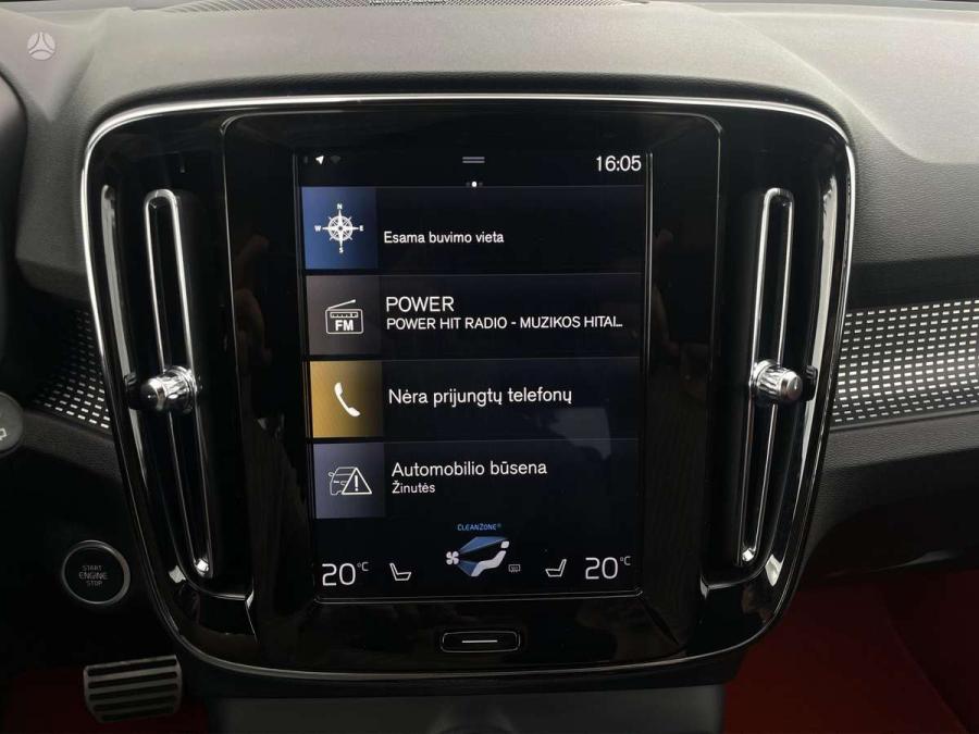 White Volvo XC40 2019 in Vilnius, with an engine capacity of 2.00 L and mileage of 48 thousand km for 23999 €, photo 17 on AUTOMOTO.COM.LV