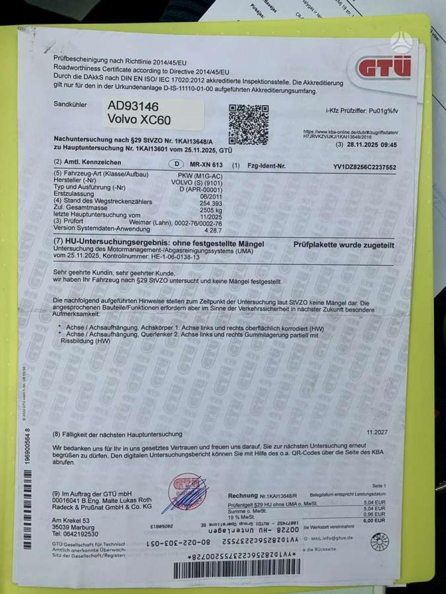 Черный Вольво ХС60 2011 в Вильнюс, объемом двигателя 2.40 л и пробегом 256 тыс. км за 8900 €, фото 23 на AUTOMOTO.COM.LV