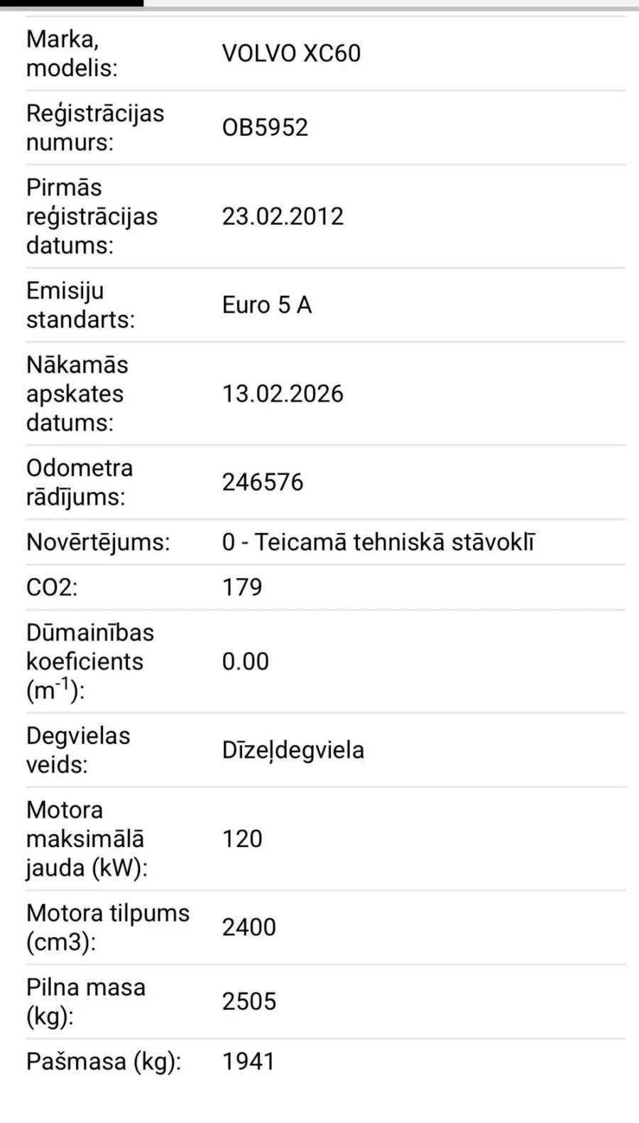 Черный Вольво ХС60 2012 в Рига, объемом двигателя 2.40 л и пробегом 246 тыс. км за 8495 €, фото 27 на AUTOMOTO.COM.LV