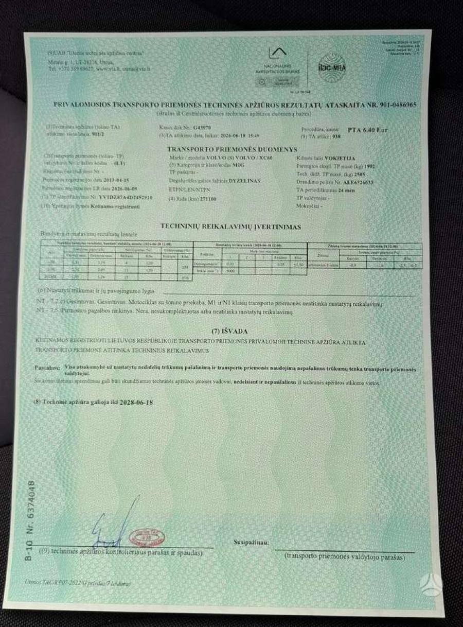 Черный Вольво ХС60 2013 в Утена, объемом двигателя 2.40 л и пробегом 271 тыс. км за 8600 €, фото 11 на AUTOMOTO.COM.LV