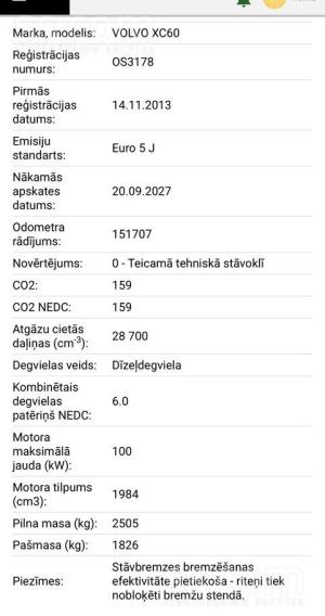 Черный Вольво ХС60 2013 в Рига, объемом двигателя 2.00 л и пробегом 150 тыс. км за 12995 €, фото 25 на AUTOMOTO.COM.LV