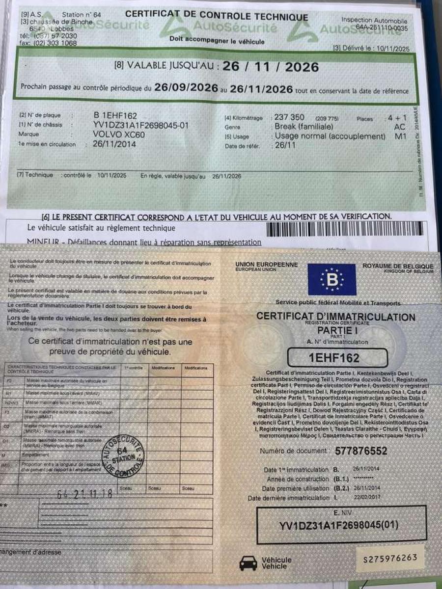 Black Volvo XC60 2014 in Kaunas, with an engine capacity of 1.98 L and mileage of 240 thousand km for 12200 €, photo 19 on AUTOMOTO.COM.LV