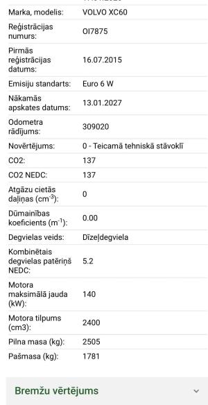 Melns Volvo XC60 2015 Rīga, ar dzinēja tilpumu 2.40 L un nobraukumu 309 tūkst. km par 12995 €, foto 31 vietnē AUTOMOTO.COM.LV