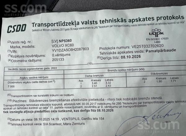 Volvo XC60 2016 in Riga on AUTOMOTO.COM.LV Black Volvo XC60 2016 in Riga, with an engine capacity of 2.40 L and mileage of 208 thousand km for 14200 €, photo 9 on AUTOMOTO.COM.LV