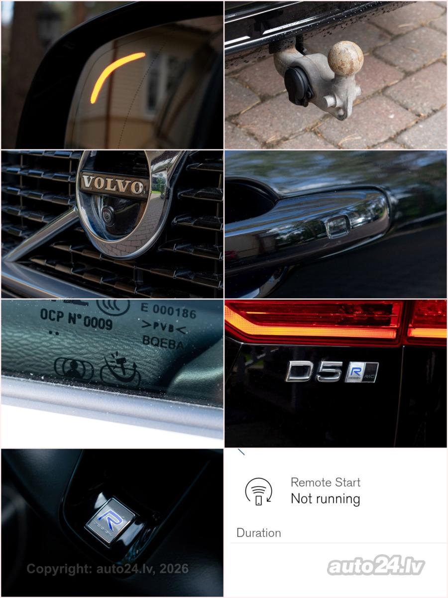 Black Volvo XC60 2018 in Tallinn, with an engine capacity of 2.00 L and mileage of 167 thousand km for 28990 €, photo 18 on AUTOMOTO.COM.LV