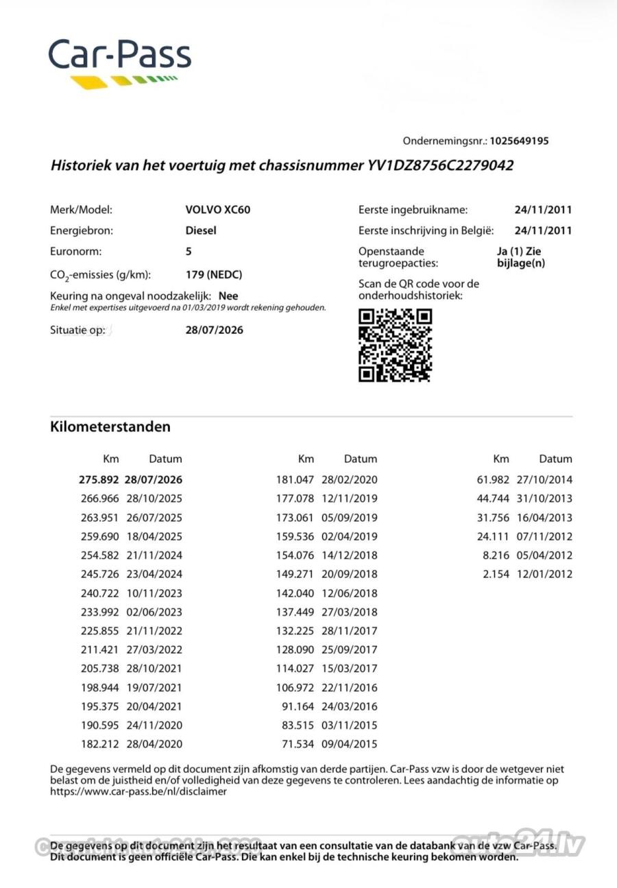 Melns Volvo XC60 2011 Tallina, ar dzinēja tilpumu 2.40 L un nobraukumu 275 tūkst. km par 10990 €, foto 16 vietnē AUTOMOTO.COM.LV