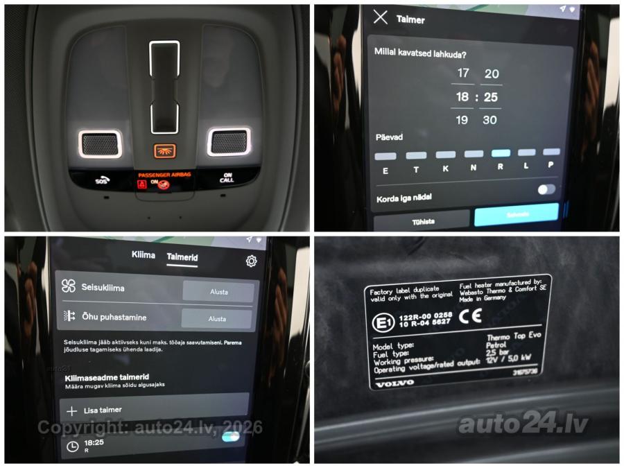 Black Volvo XC60 2022 in Tallinn, with an engine capacity of 2.00 L and mileage of 128 thousand km for 34890 €, photo 13 on AUTOMOTO.COM.LV