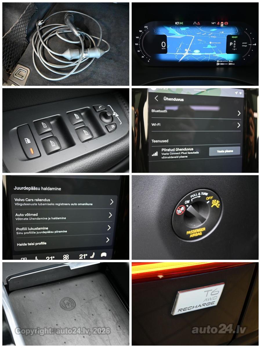 Black Volvo XC60 2022 in Tallinn, with an engine capacity of 2.00 L and mileage of 128 thousand km for 34890 €, photo 17 on AUTOMOTO.COM.LV