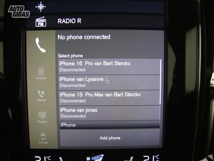 Синий Вольво ХС60 2019 в Вильнюс, объемом двигателя 2.00 л и пробегом 130 тыс. км за 26699 €, фото 23 на AUTOMOTO.COM.LV