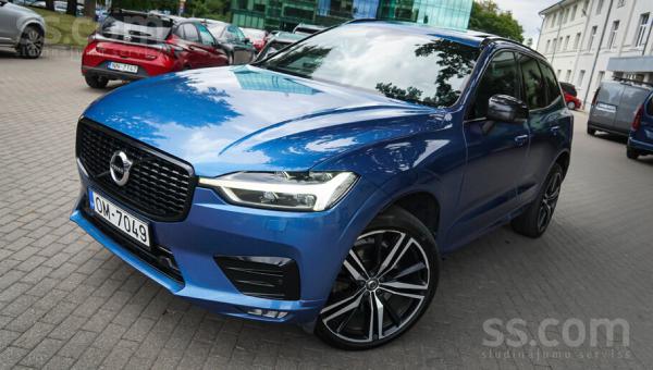 Blue Volvo XC60 2019 in Riga, with an engine capacity of 2.00 L and mileage of 250 thousand km for 19950 €, photo 2 on AUTOMOTO.COM.LV