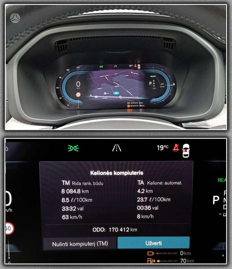 Blue Volvo XC60 2022 in Vilnius, with an engine capacity of 1.97 L and mileage of 170 thousand km for 27990 €, photo 17 on AUTOMOTO.COM.LV