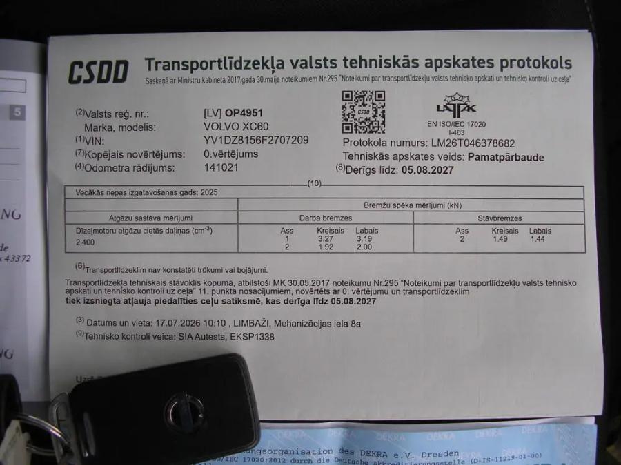 Brown Volvo XC60 2014 in Sigulda, with an engine capacity of 2.40 L and mileage of 140 thousand km for 14950 €, photo 33 on AUTOMOTO.COM.LV