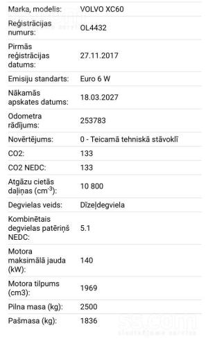 Brūns Volvo XC60 2018 Rīga, ar dzinēja tilpumu 2.00 L un nobraukumu 250 tūkst. km par 18995 €, foto 31 vietnē AUTOMOTO.COM.LV
