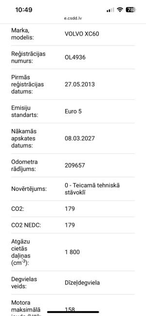 Volvo XC60 2013 Rīga, ar dzinēja tilpumu 2.40 L un nobraukumu 210 tūkst. km par 8700 €, foto 16 vietnē AUTOMOTO.COM.LV