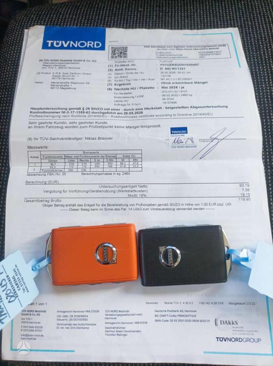 Вольво ХС60 2022 в Вильнюс, объемом двигателя 2.00 л и пробегом 132 тыс. км за 28950 €, фото 41 на AUTOMOTO.COM.LV