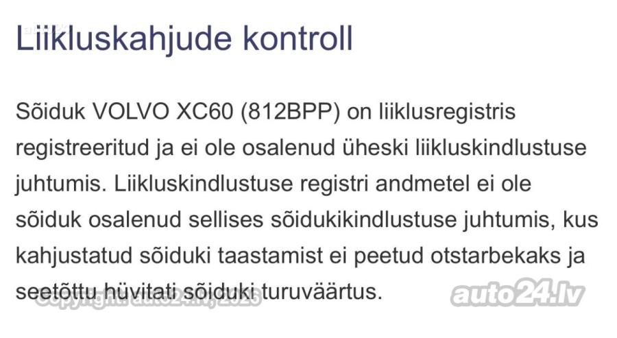Pelēks Volvo XC60 2008 Tartu, ar dzinēja tilpumu 2.40 L un nobraukumu 290 tūkst. km par 7399 €, foto 16 vietnē AUTOMOTO.COM.LV
