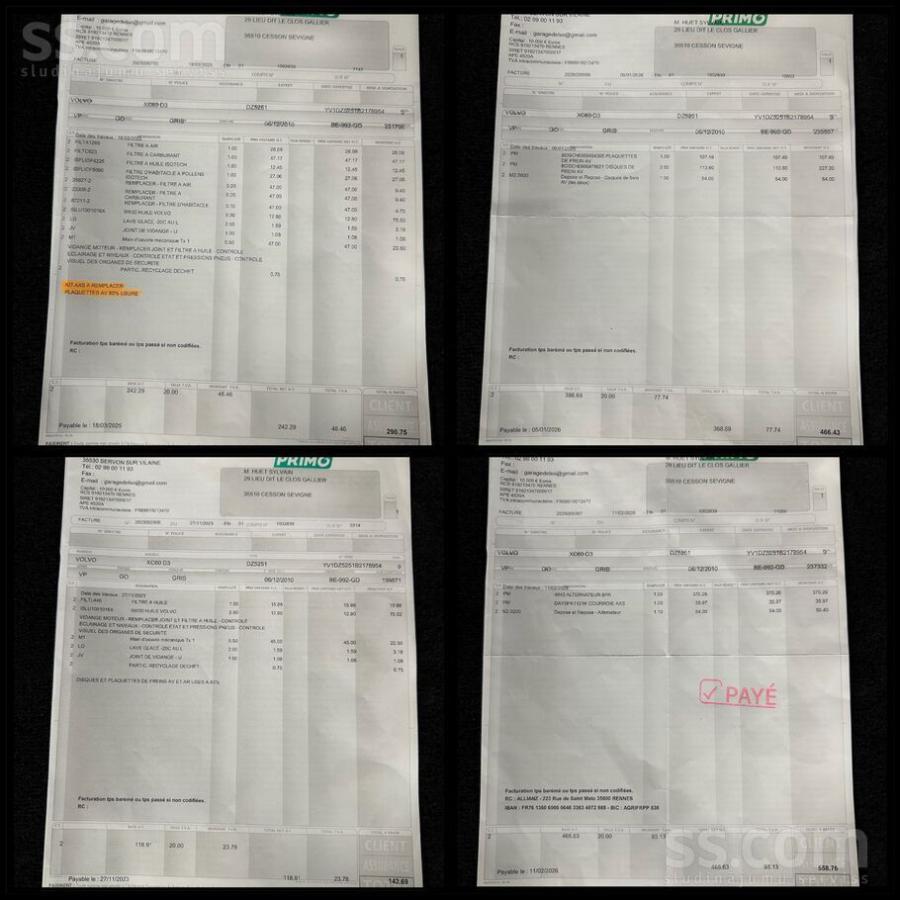 Серый Вольво ХС60 2010 в Юрмала, объемом двигателя 2.00 л и пробегом 246 тыс. км за 10450 €, фото 36 на AUTOMOTO.COM.LV