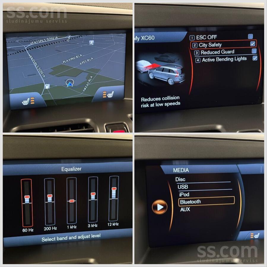 Grey Volvo XC60 2011 in Jurmala, with an engine capacity of 2.00 L and mileage of 212 thousand km for 10450 €, photo 27 on AUTOMOTO.COM.LV