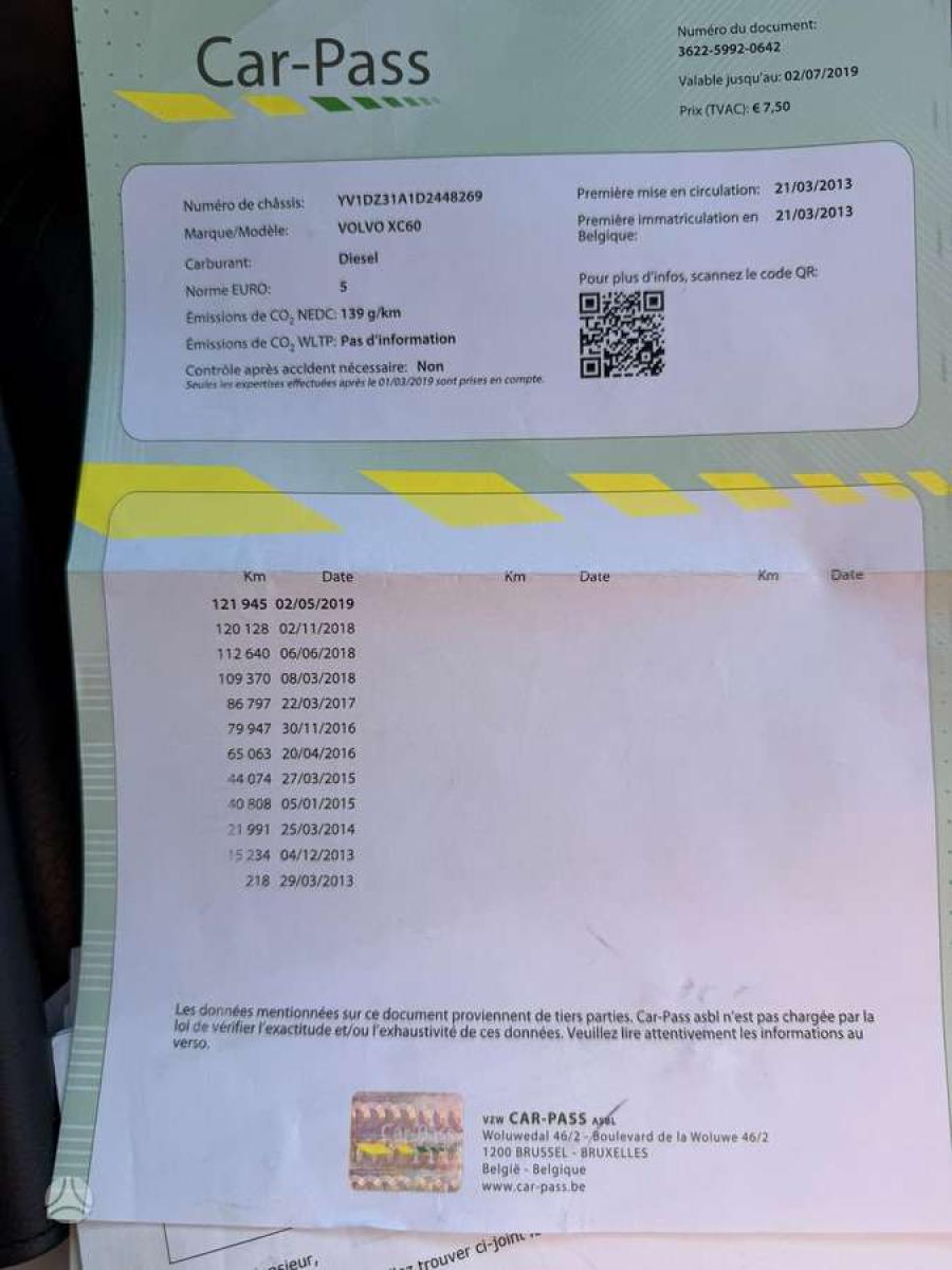 Pelēks Volvo XC60 2013 Šauļi, ar dzinēja tilpumu 1.98 L un nobraukumu 177 tūkst. km par 8500 €, foto 16 vietnē AUTOMOTO.COM.LV