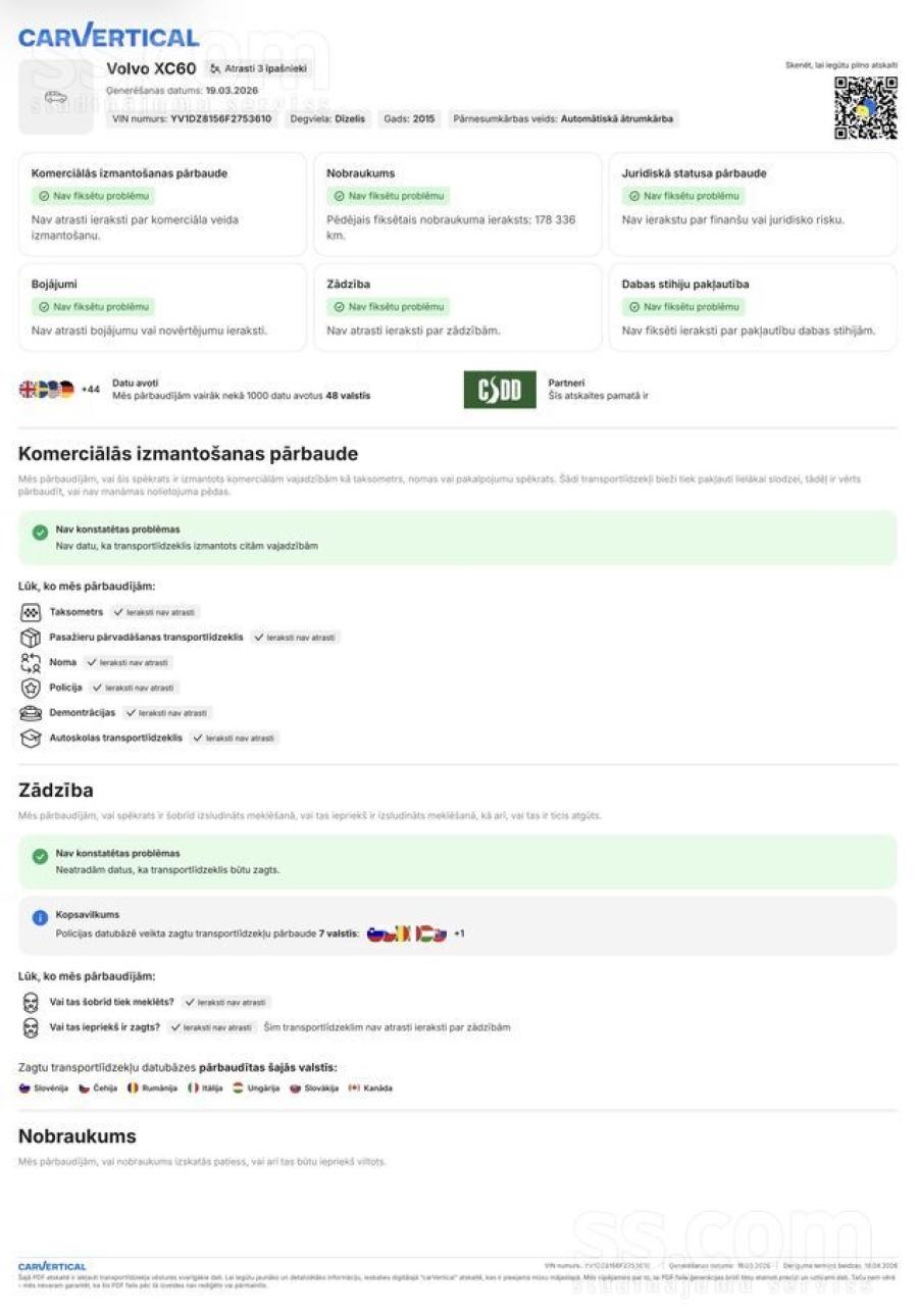 Серый Вольво ХС60 2015 в Юрмала, объемом двигателя 2.40 л и пробегом 289 тыс. км за 14990 €, фото 35 на AUTOMOTO.COM.LV
