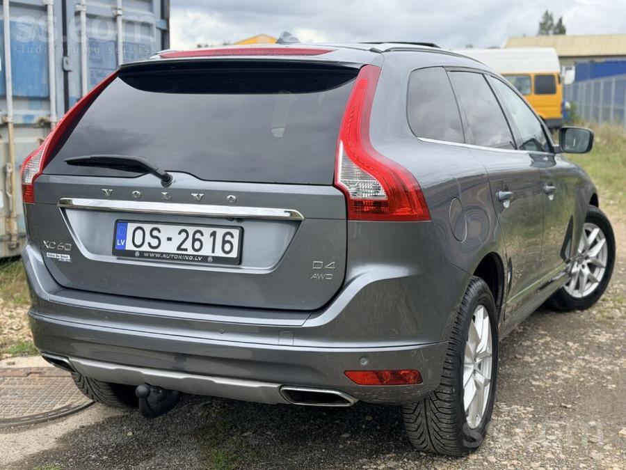 Grey Volvo XC60 2016 in Riga, with an engine capacity of 2.40 L and mileage of 195 thousand km for 15995 €, photo 5 on AUTOMOTO.COM.LV