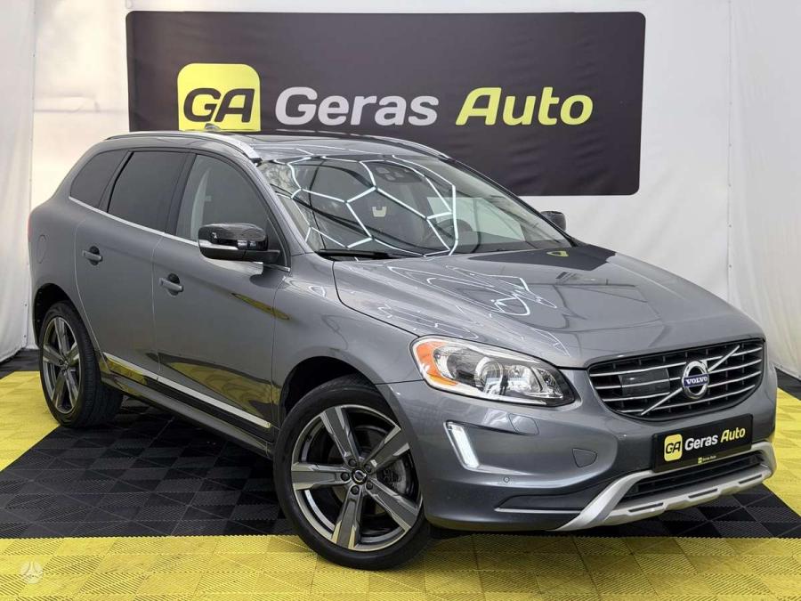 Grey Volvo XC60 2017 in Vilnius, with an engine capacity of 1.97 L and mileage of 185 thousand km for 14999 €, photo 4 on AUTOMOTO.COM.LV