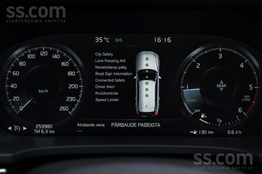 Grey Volvo XC60 2018 in Riga, with an engine capacity of 2.00 L and mileage of 260 thousand km for 17950 €, photo 28 on AUTOMOTO.COM.LV