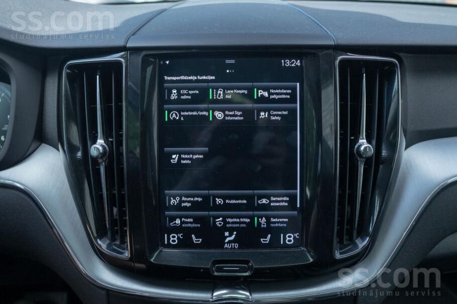 Grey Volvo XC60 2018 in Liepaja, with an engine capacity of 2.00 L and mileage of 275 thousand km for 18950 €, photo 21 on AUTOMOTO.COM.LV