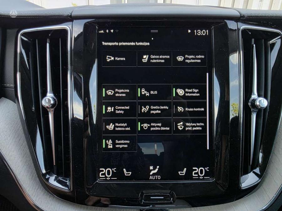 Grey Volvo XC60 2019 in Vilnius, with an engine capacity of 1.97 L and mileage of 283 thousand km for 20900 €, photo 21 on AUTOMOTO.COM.LV