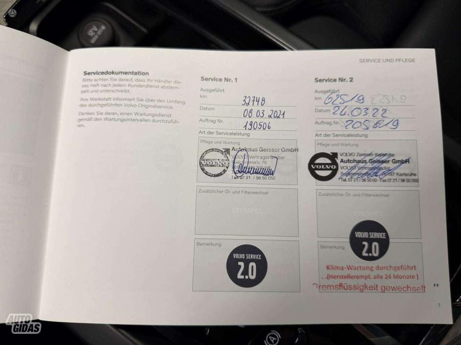 Grey Volvo XC60 2020 in Klaipeda, with an engine capacity of 2.00 L and mileage of 170 thousand km for 27750 €, photo 12 on AUTOMOTO.COM.LV