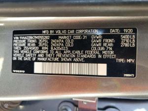 Pelēks Volvo XC60 2021 Klaipėda, ar dzinēja tilpumu 1.97 L un nobraukumu 173 tūkst. km par 13240 €, foto 14 vietnē AUTOMOTO.COM.LV