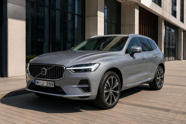 Grey Volvo XC60 2022 in Vilnius, with an engine capacity of 1.97 L and mileage of 63 thousand km for 36900 €, photo 1 on AUTOMOTO.COM.LV