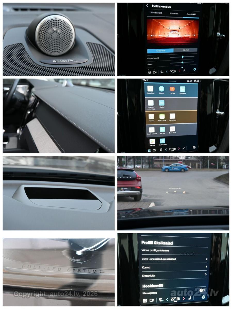 Grey Volvo XC60 2025 in Tallinn, with an engine capacity of 2.00 L and mileage of 10 thousand km for 61880 €, photo 17 on AUTOMOTO.COM.LV