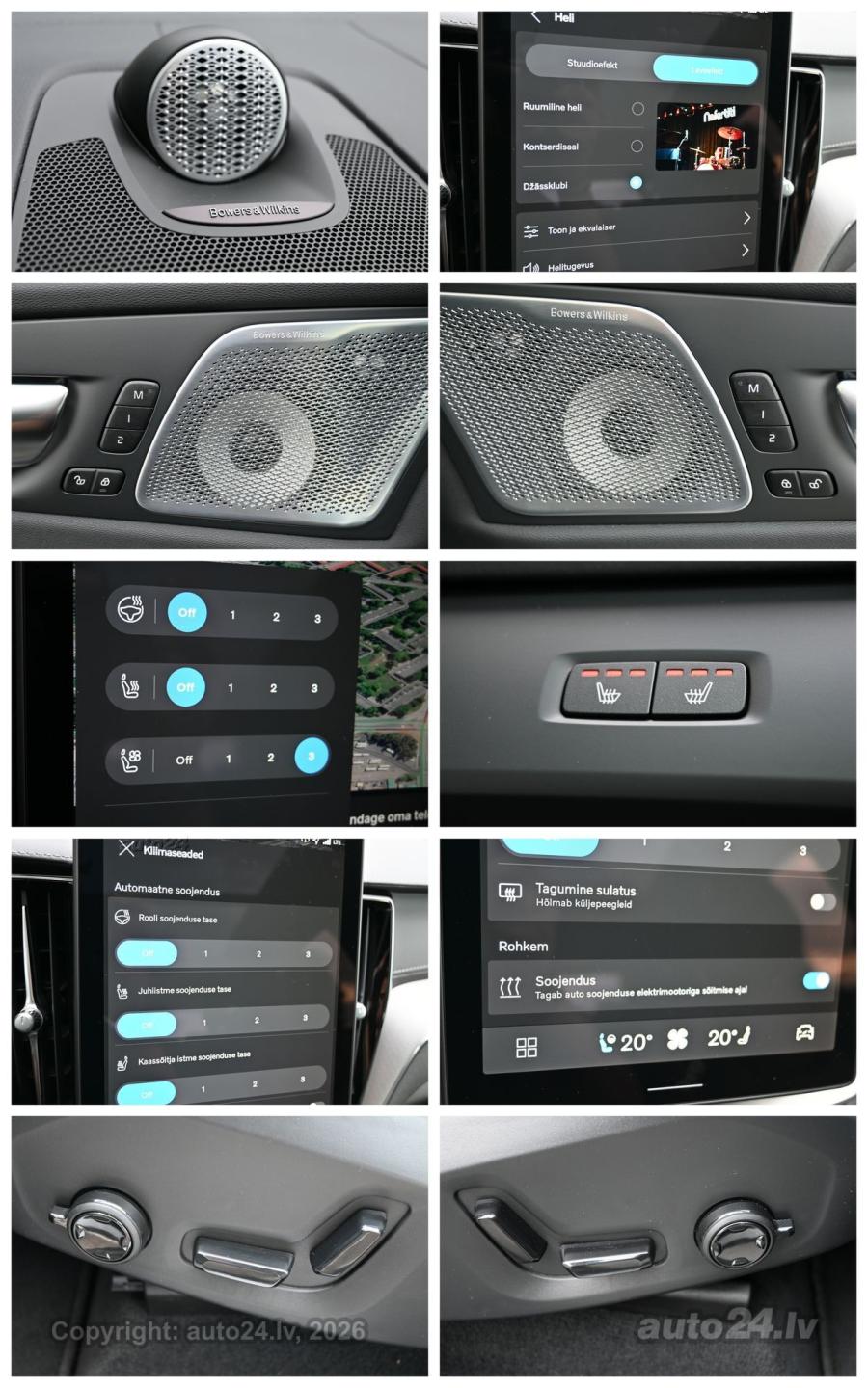 Grey Volvo XC60 2025 in Tallinn, with an engine capacity of 2.00 L and mileage of 18 thousand km for 64900 €, photo 15 on AUTOMOTO.COM.LV
