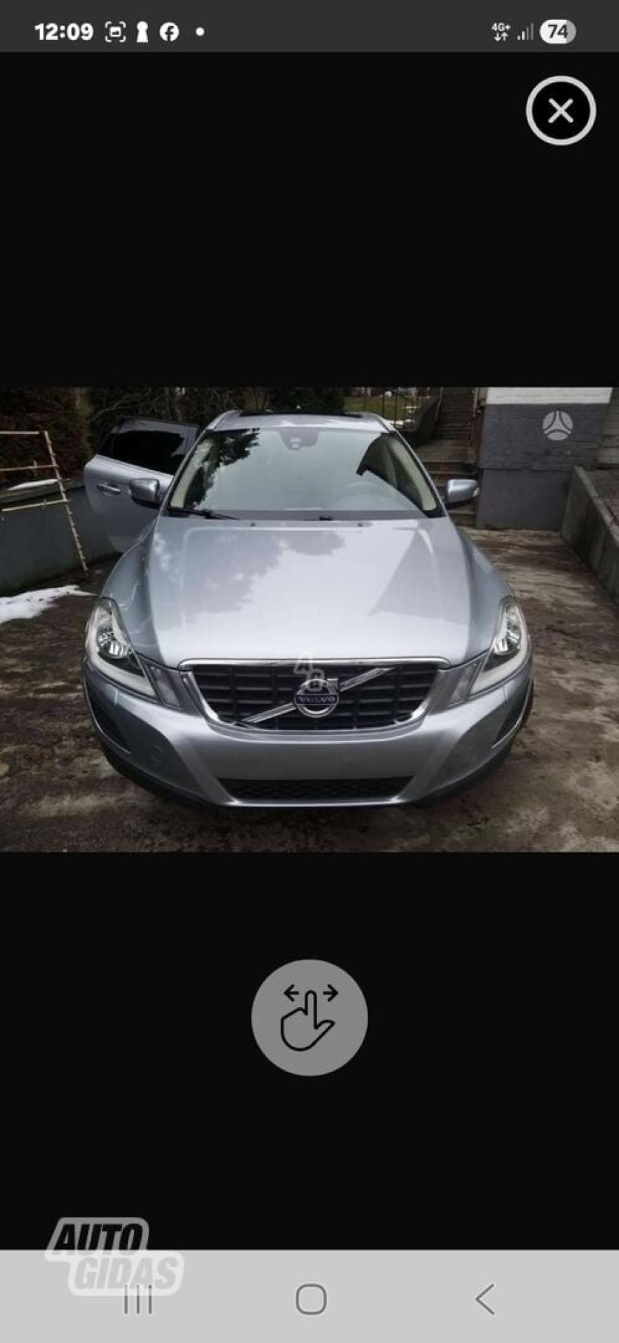 Grey Volvo XC60 2012 in Panevezys, with an engine capacity of 3.20 L and mileage of 211 thousand km for 8400 €, photo 3 on AUTOMOTO.COM.LV