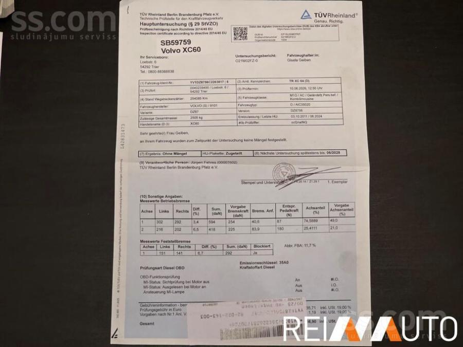 Sarkans Volvo XC60 2011 Rīga, ar dzinēja tilpumu 2.40 L un nobraukumu 255 tūkst. km par 9950 €, foto 36 vietnē AUTOMOTO.COM.LV