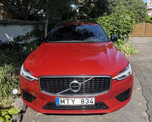 Red Volvo XC60 2020 in Vilnius, with an engine capacity of 1.97 L and mileage of 94 thousand km for 28500 €, photo  on AUTOMOTO.COM.LV