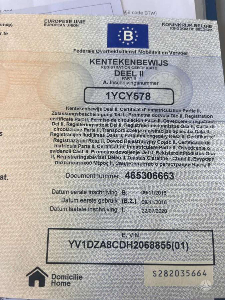 Фиолетовый Вольво ХС60 2016 в Каунас, объемом двигателя 1.97 л и пробегом 360 тыс. км за 10200 €, фото 19 на AUTOMOTO.COM.LV