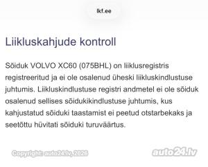 White Volvo XC60 2010 in Tallinn, with an engine capacity of 2.40 L and mileage of 340 thousand km for 7499 €, photo 28 on AUTOMOTO.COM.LV