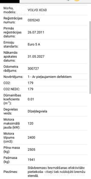 Balts Volvo XC60 2011 Rīga, ar dzinēja tilpumu 2.40 L un nobraukumu 298 tūkst. km par 9995 €, foto 21 vietnē AUTOMOTO.COM.LV