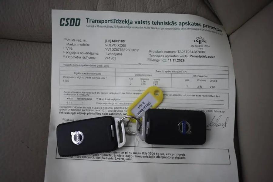 Белый Вольво ХС60 2013 в Талси, объемом двигателя 2.40 л и пробегом 241 тыс. км за 9500 €, фото 23 на AUTOMOTO.COM.LV