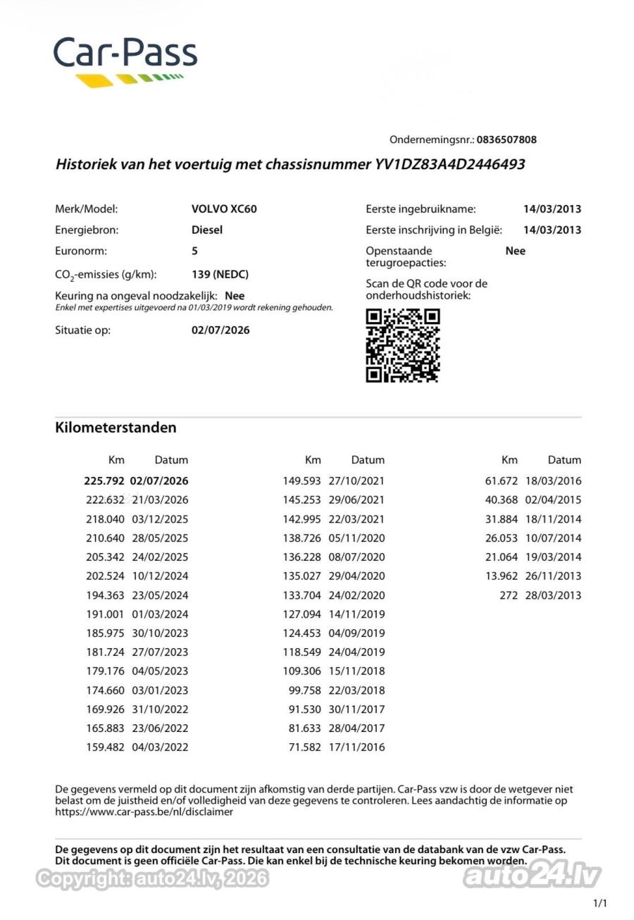 Белый Вольво ХС60 2013 в Таллин, объемом двигателя 2.40 л и пробегом 226 тыс. км за 11990 €, фото 18 на AUTOMOTO.COM.LV