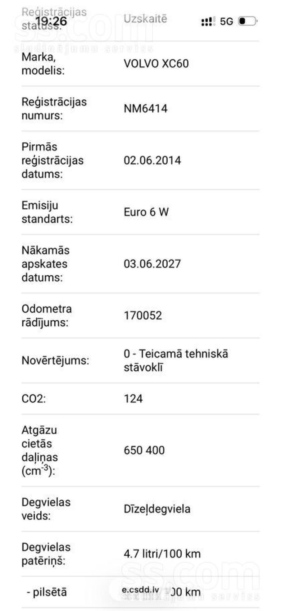 White Volvo XC60 2014 in Riga, with an engine capacity of 2.00 L and mileage of 170 thousand km for 9500 €, photo 19 on AUTOMOTO.COM.LV