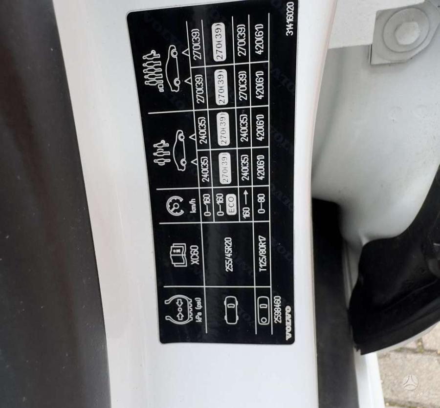 Balts Volvo XC60 2014 Tauragė, ar dzinēja tilpumu 2.40 L un nobraukumu 114 tūkst. km par 14300 €, foto 17 vietnē AUTOMOTO.COM.LV