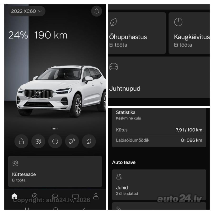 Белый Вольво ХС60 2021 в Тарту, объемом двигателя 2.00 л и пробегом 81 тыс. км за 36500 €, фото 14 на AUTOMOTO.COM.LV