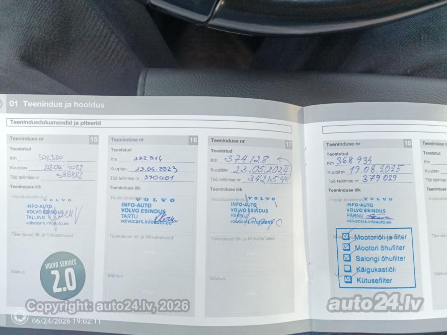 Black Volvo XC70 2014 in Tallinn, with an engine capacity of 2.40 L and mileage of 385 thousand km for 8450 €, photo 20 on AUTOMOTO.COM.LV