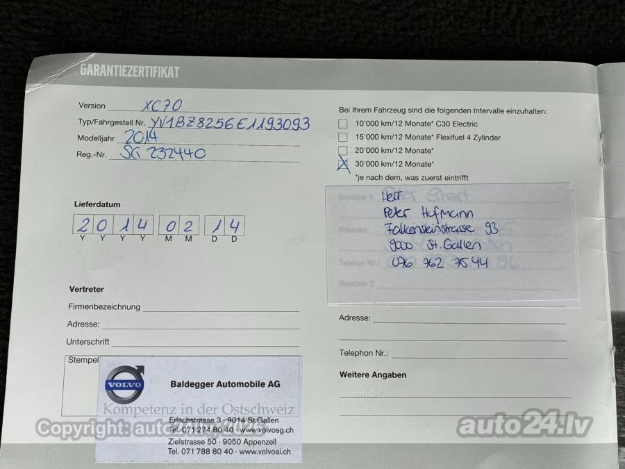 Black Volvo XC70 2014 in Tartu, with an engine capacity of 2.40 L and mileage of 242 thousand km for 14300 €, photo 22 on AUTOMOTO.COM.LV
