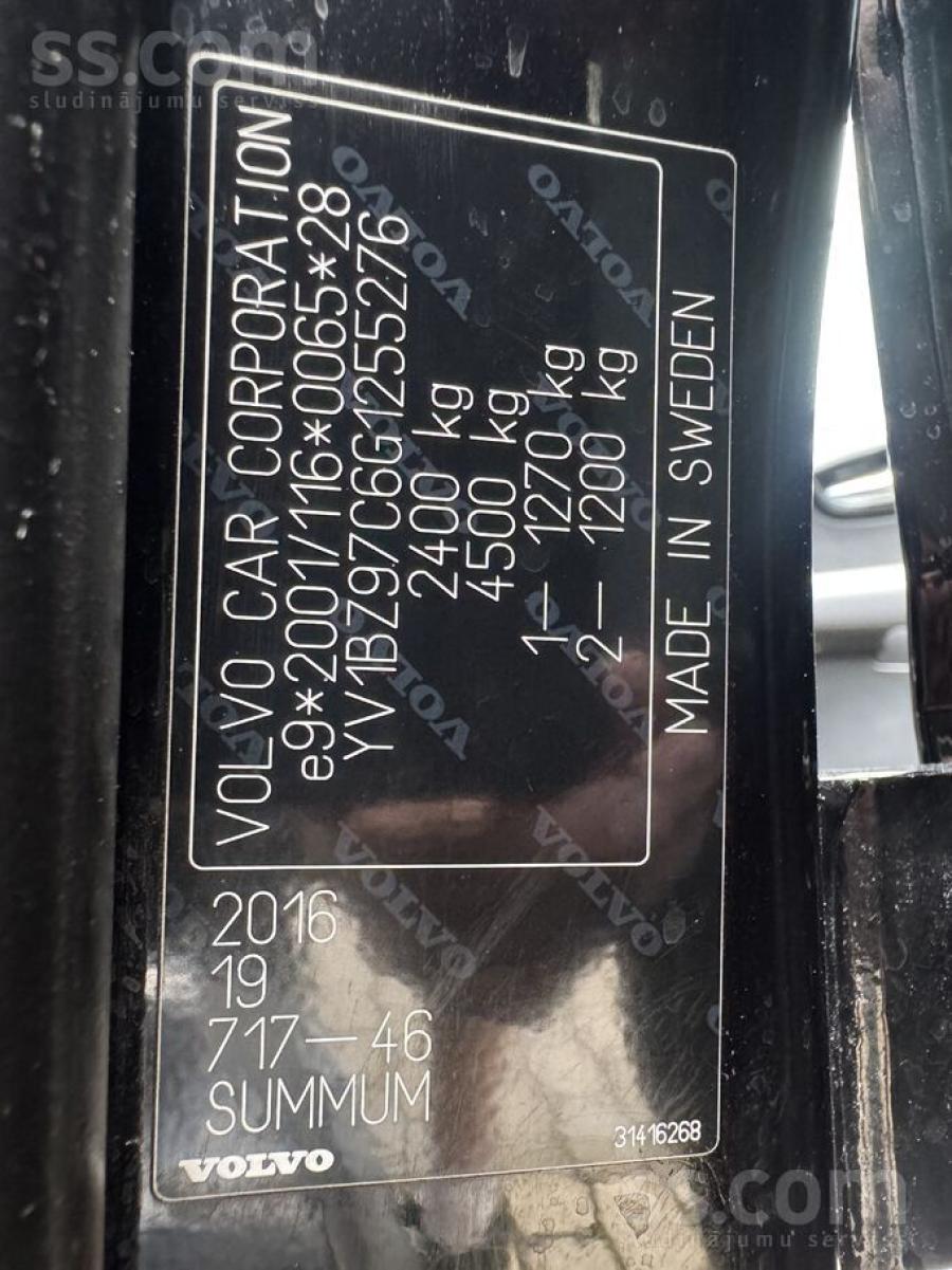 Melns Volvo XC70 2016 Jelgava, ar dzinēja tilpumu 2.40 L un nobraukumu 268 tūkst. km par 12700 €, foto 28 vietnē AUTOMOTO.COM.LV