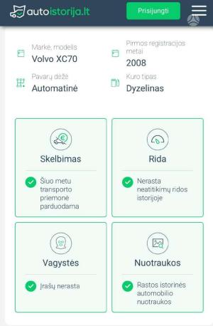 Коричневый Вольво ХС70 2008 в Вильнюс, объемом двигателя 2.40 л и пробегом 373 тыс. км за 4900 €, фото 17 на AUTOMOTO.COM.LV